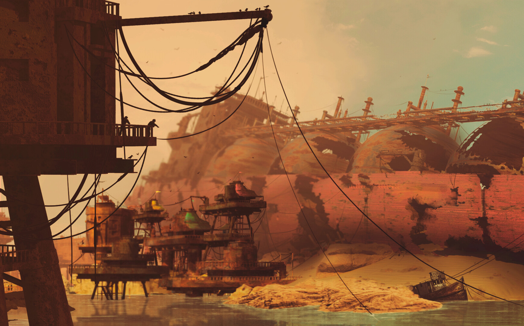 ArtStation - The concept of a post-apocalyptic world.