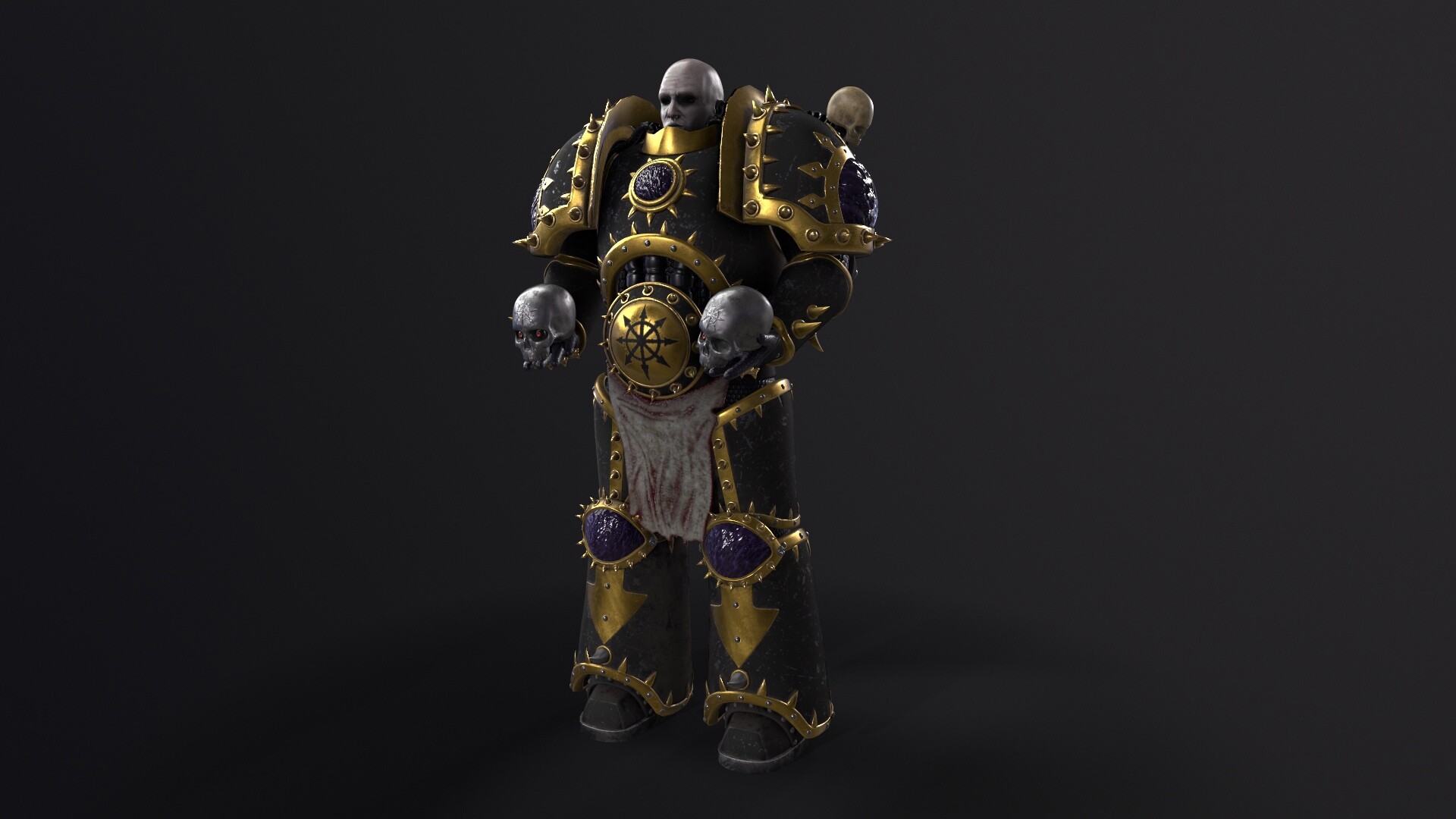 ArtStation - Chaos lord-Warhammer 40k