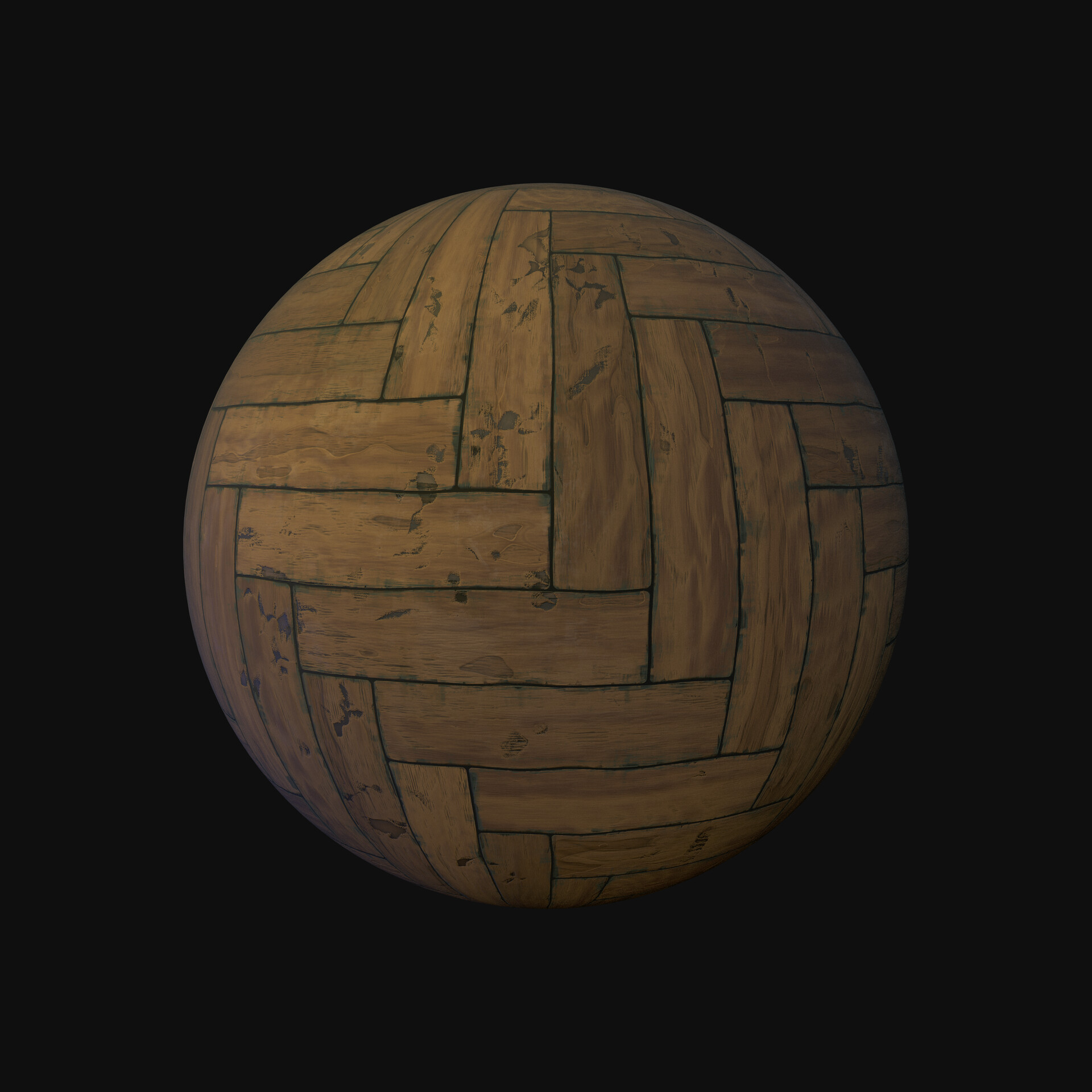ArtStation - Stylized Wooden Tiles Material