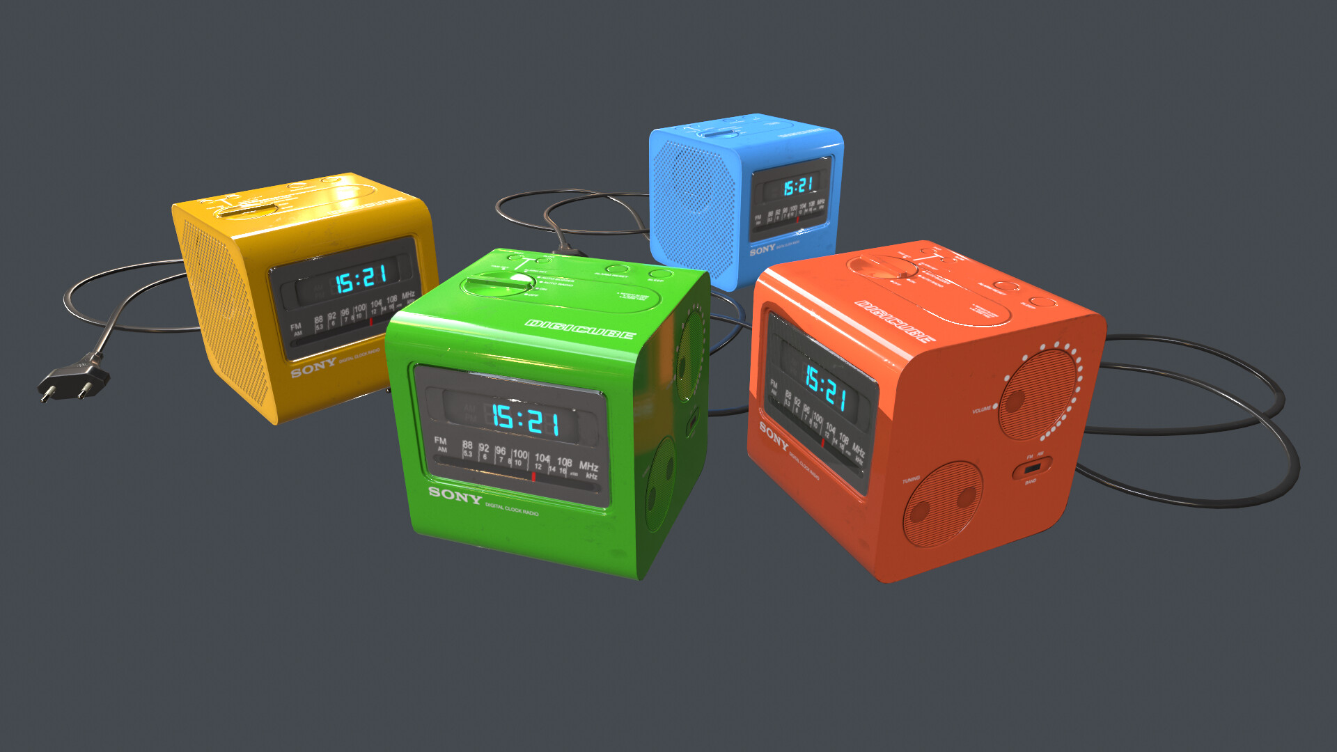 ArtStation - Clock Radio - Sony Digicube - PBR Asset