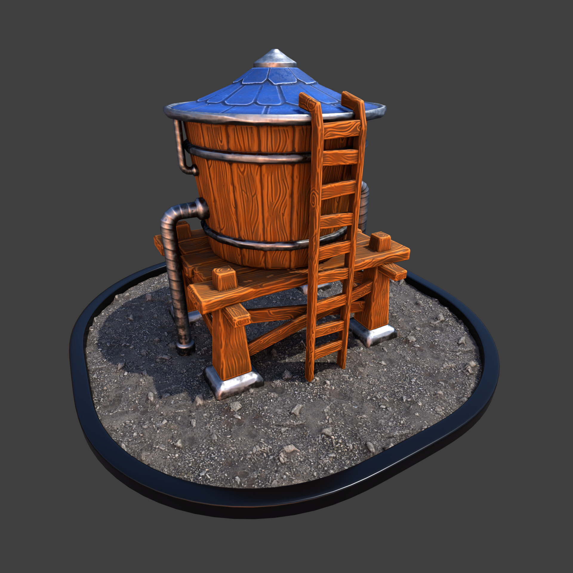 ArtStation - Stylized Water Tank