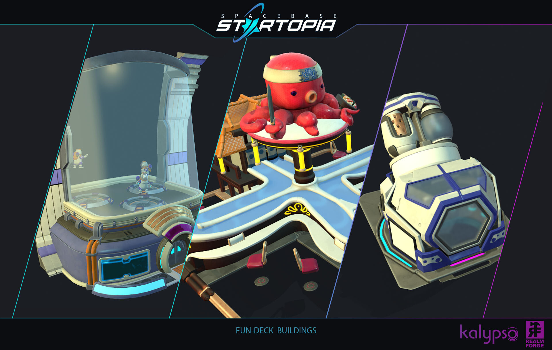 ArtStation - Spacebase Startopia - Fun-Deck Buildings