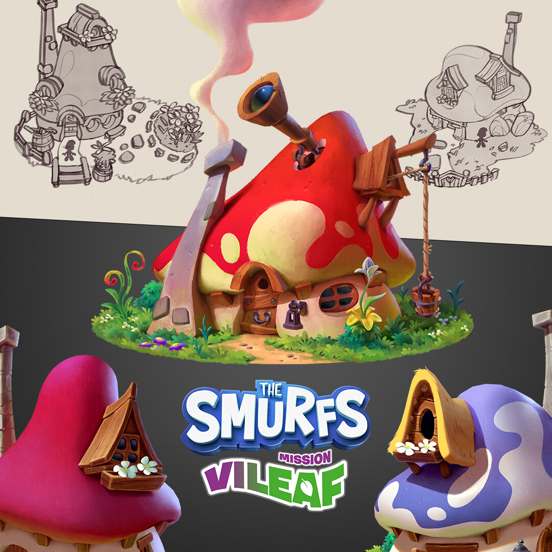 ArtStation - The Smurfs: Mission Vileaf - Village Props Concepts