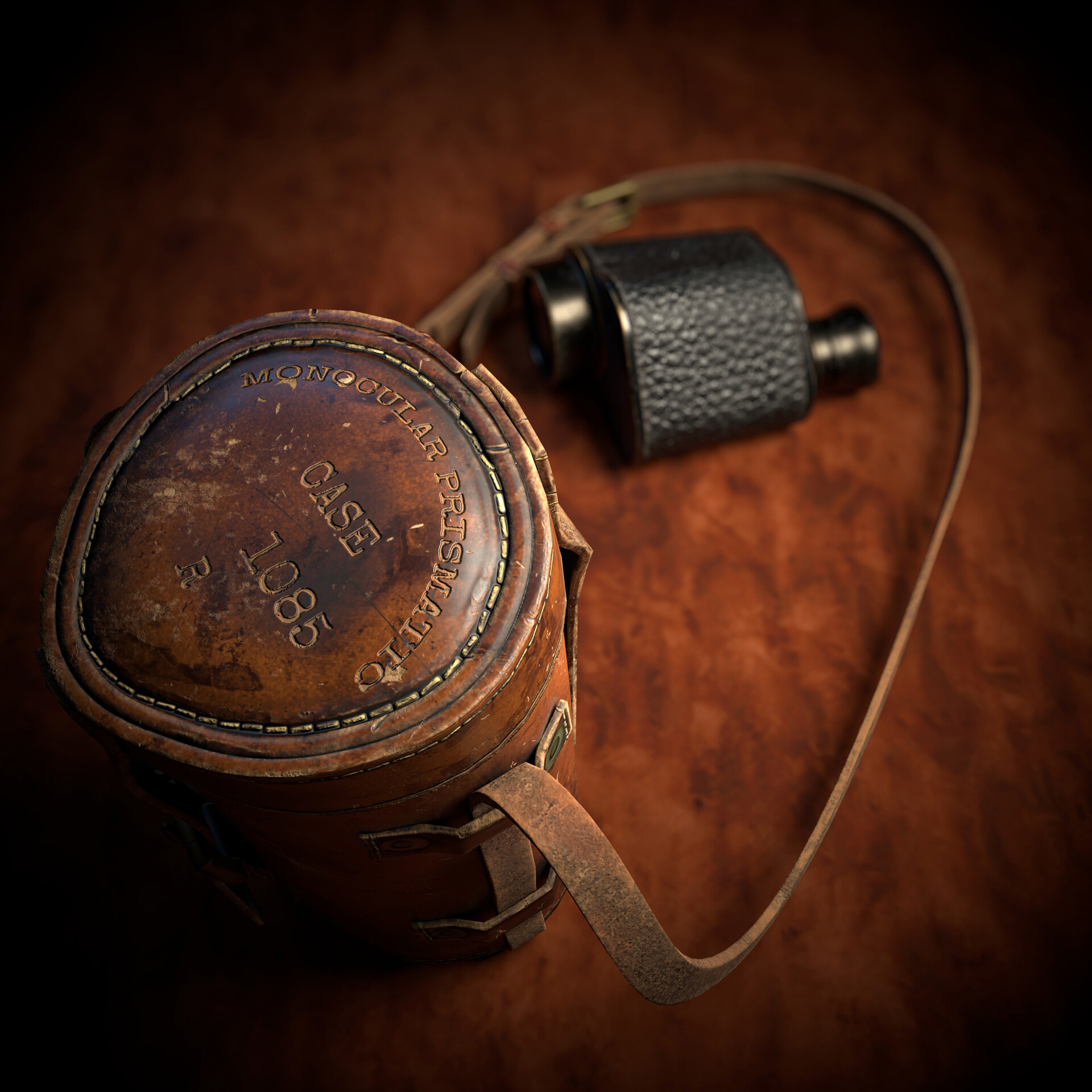 ArtStation - Prismatic Monocular and Leather Case