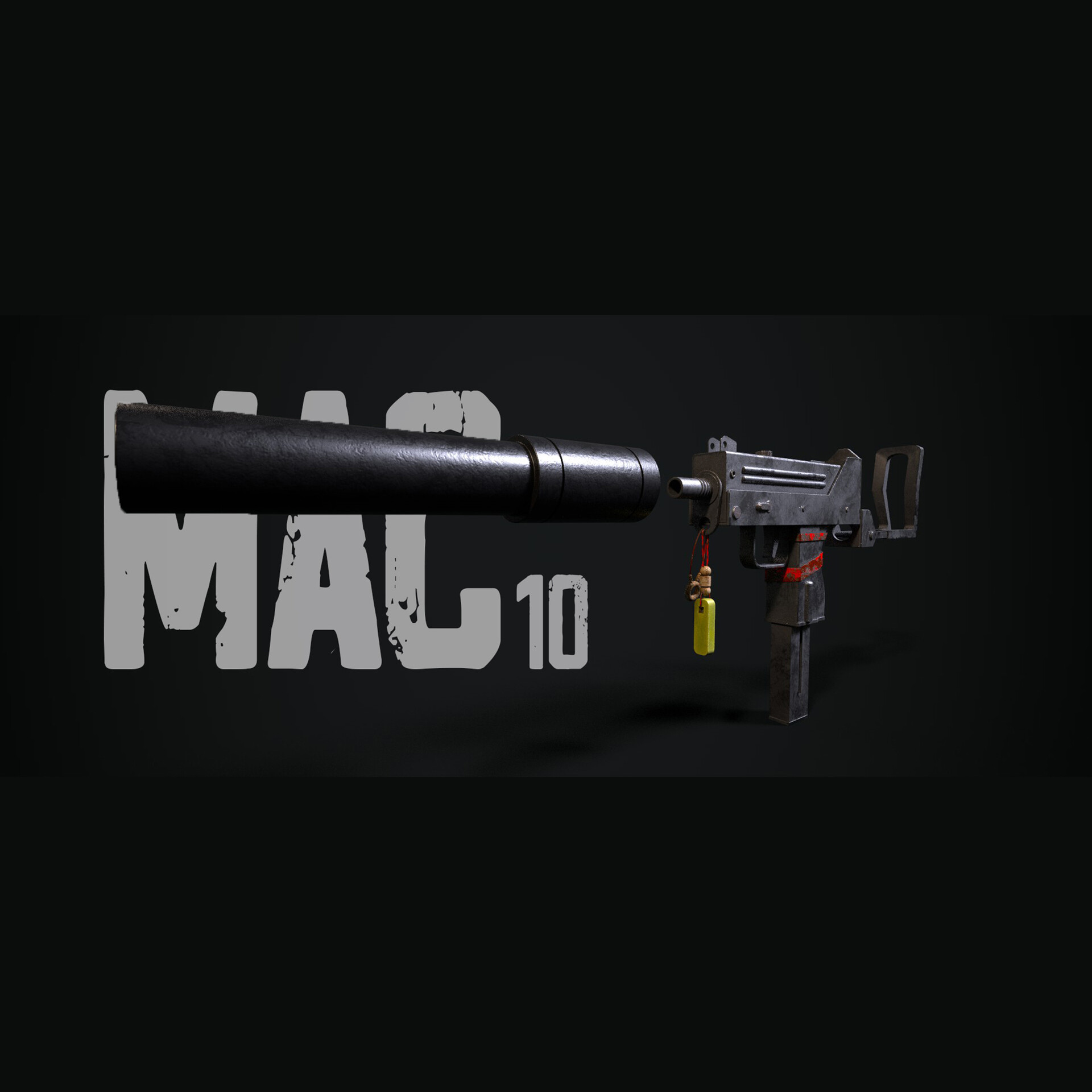 ArtStation - Mac 10 - 3D Prop Practice