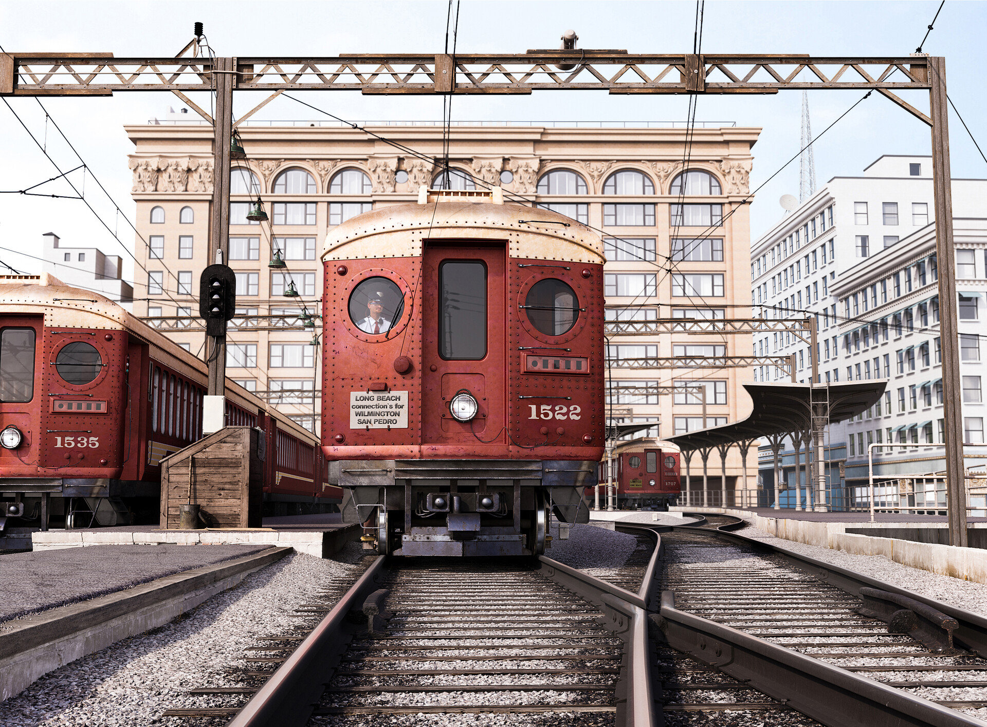 ArtStation - Pacific Electric Red Car
