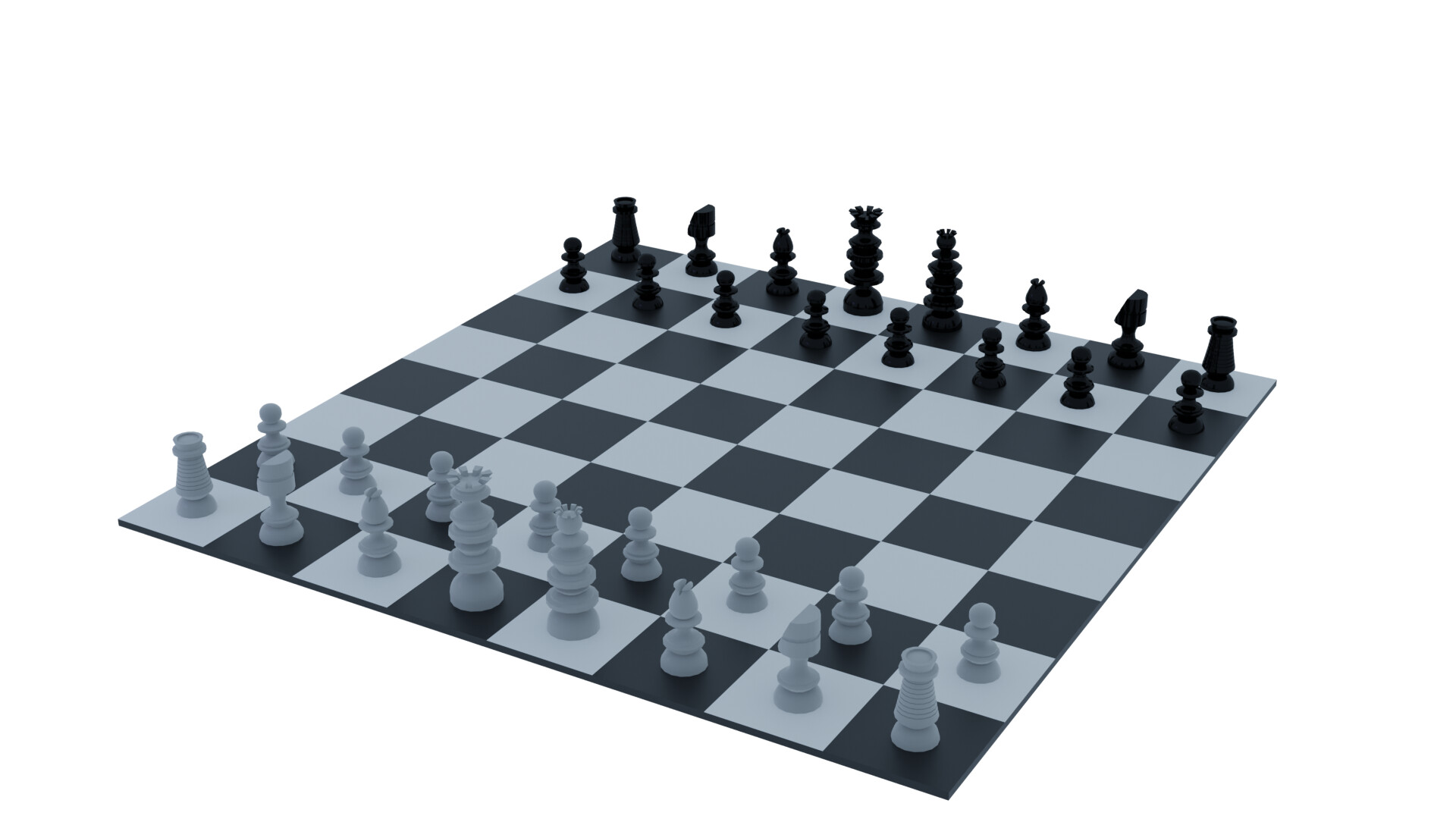 ArtStation - 3D Modern Chess Set