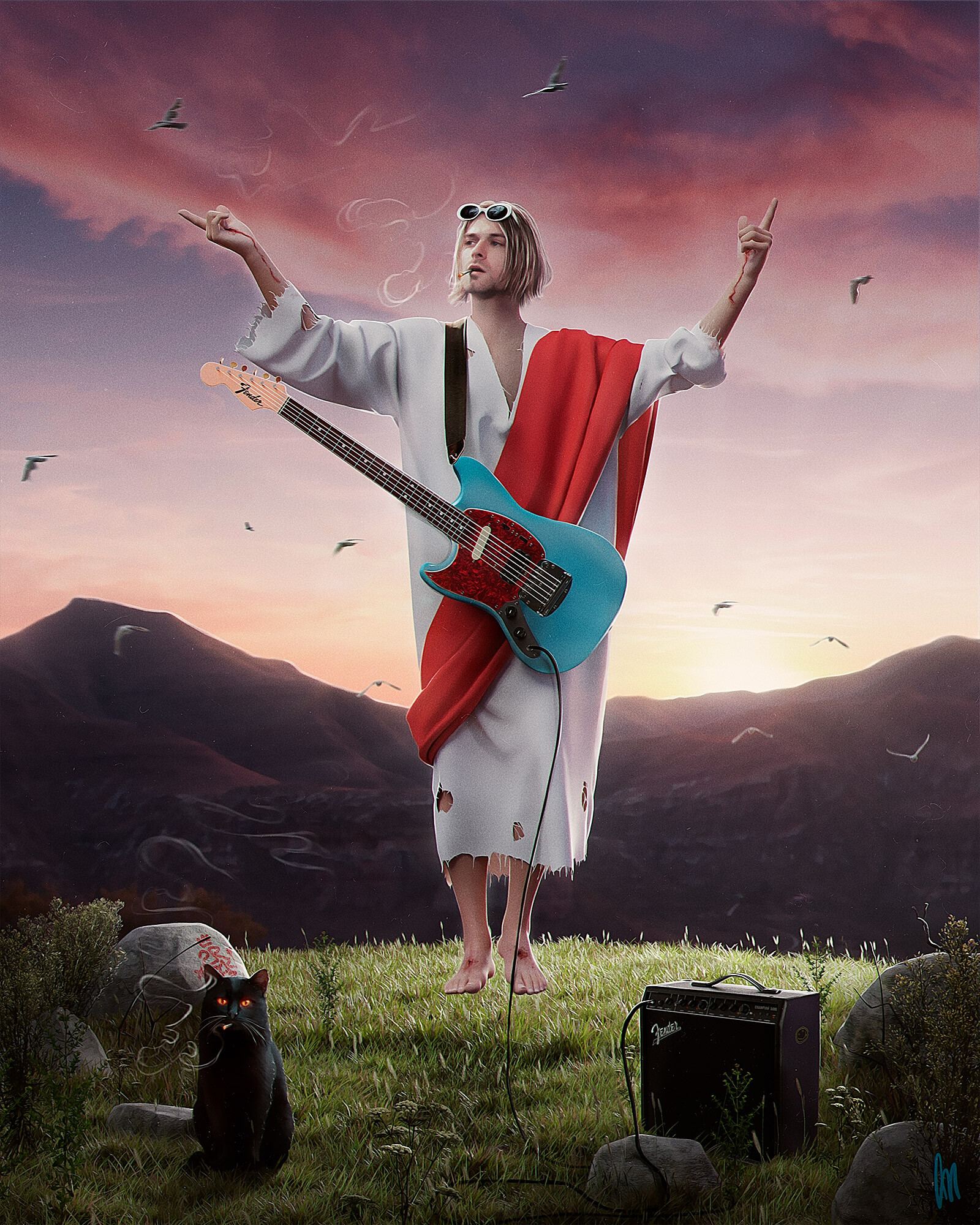 ArtStation - RIP Kurt Cobain v2.0