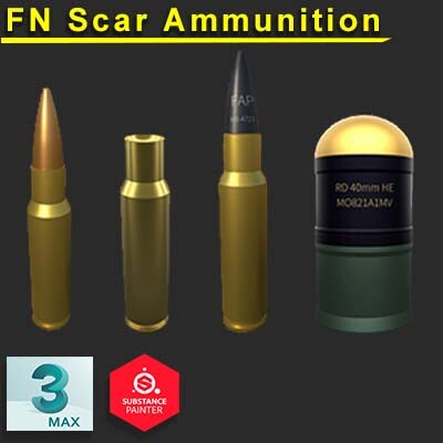 ArtStation - FN Scar-17 Ammunitions