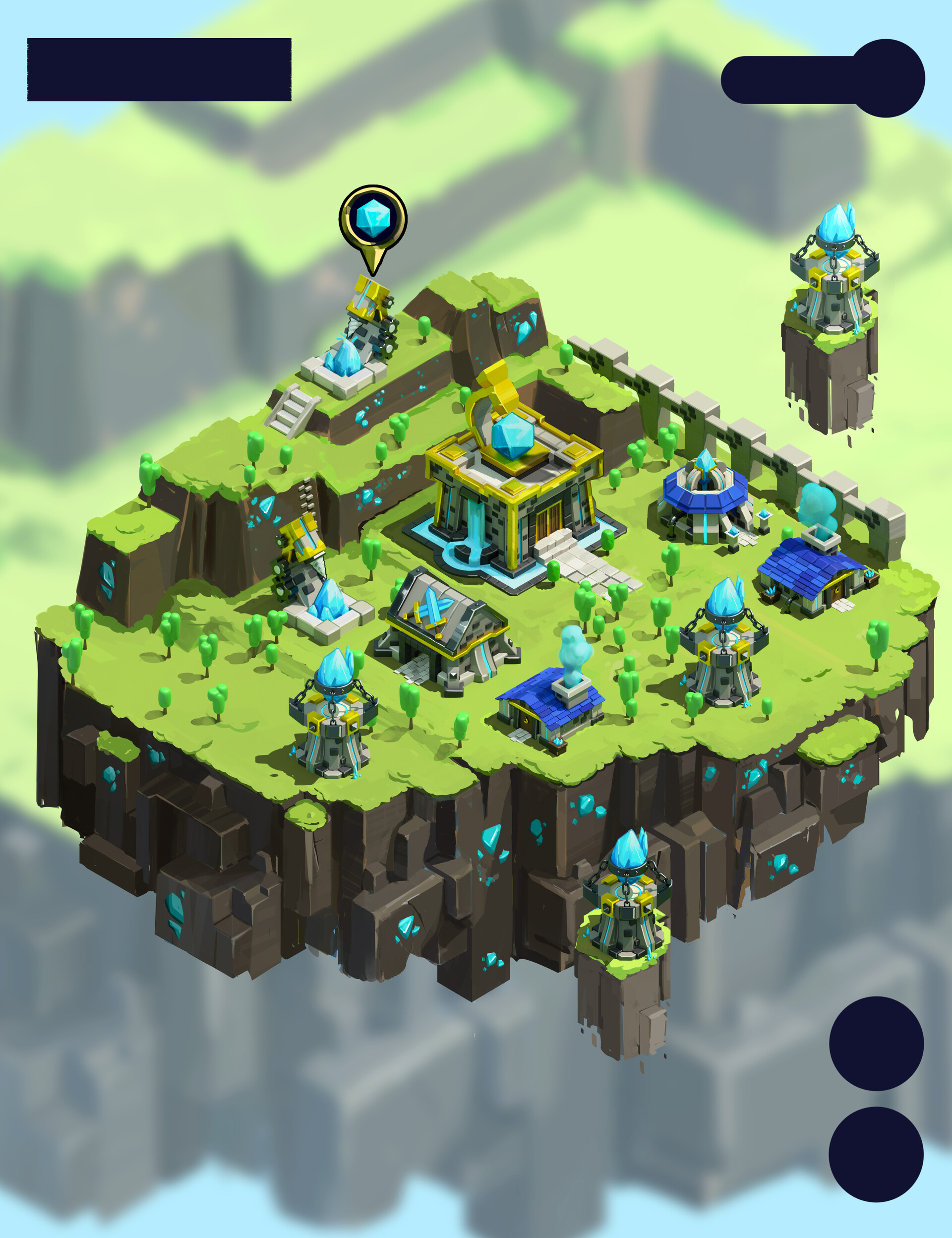 ArtStation - Blue Crystal Village