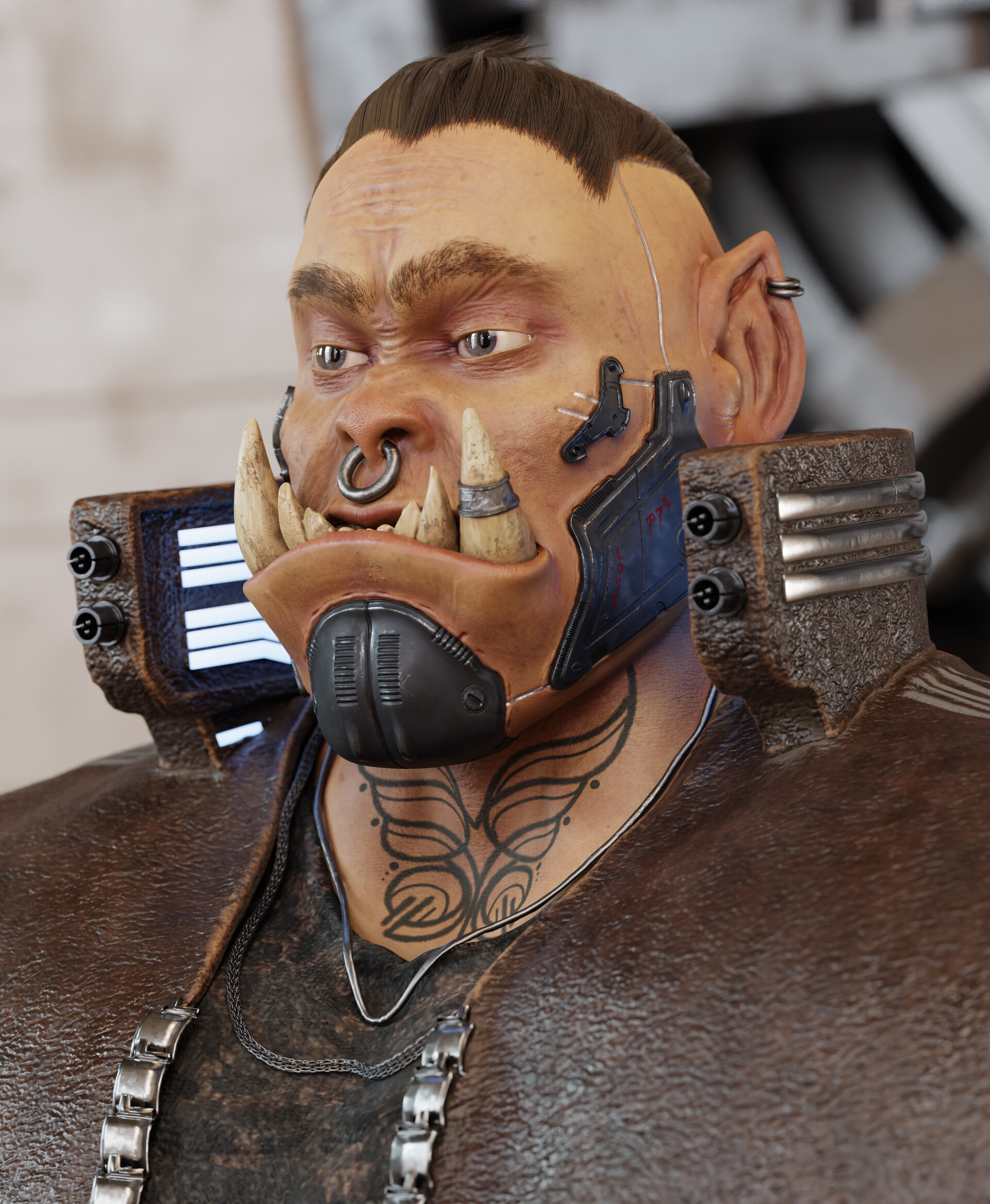 ArtStation - Cyber Orc - concept