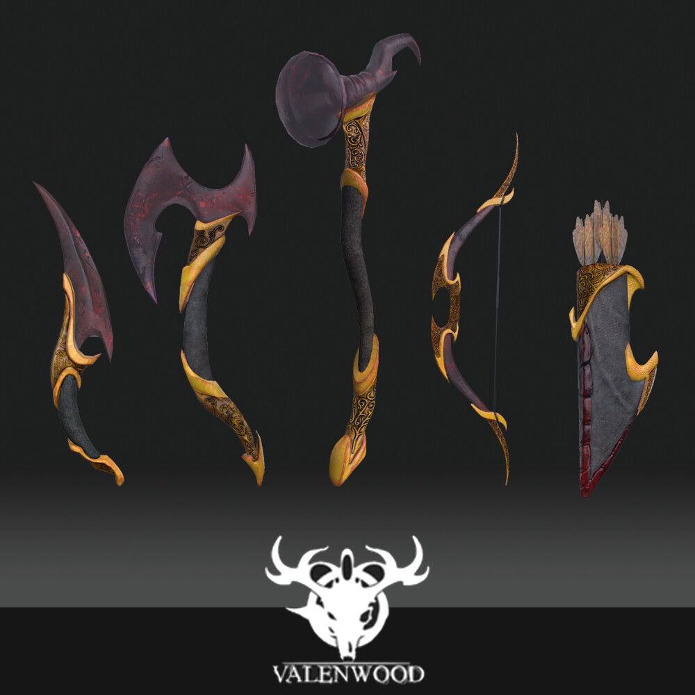 ArtStation - Valenwood, Insect Resin Weapon Set