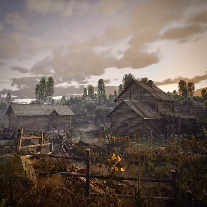 ArtStation - Watermill Relight in UE5 (Sunrise/Sunset)