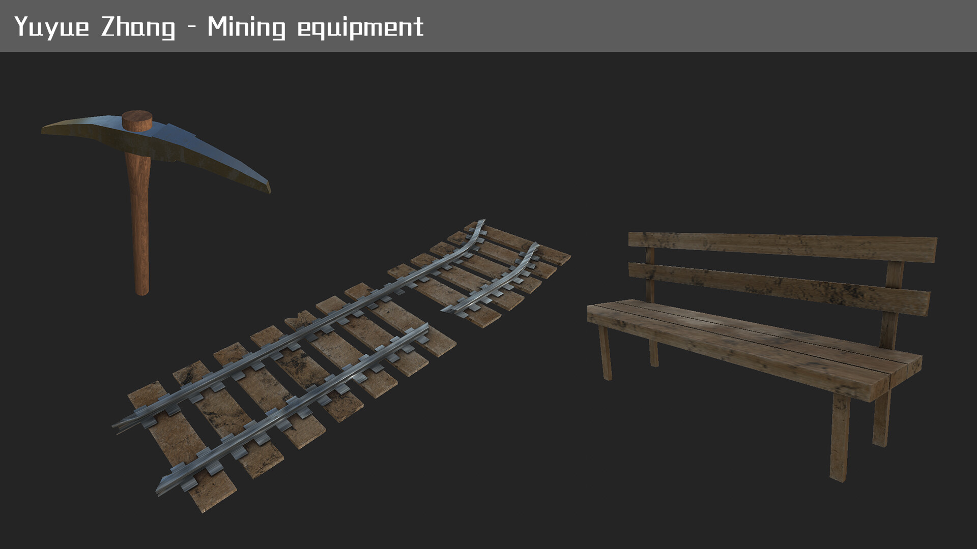 ArtStation - huts and mining equipment