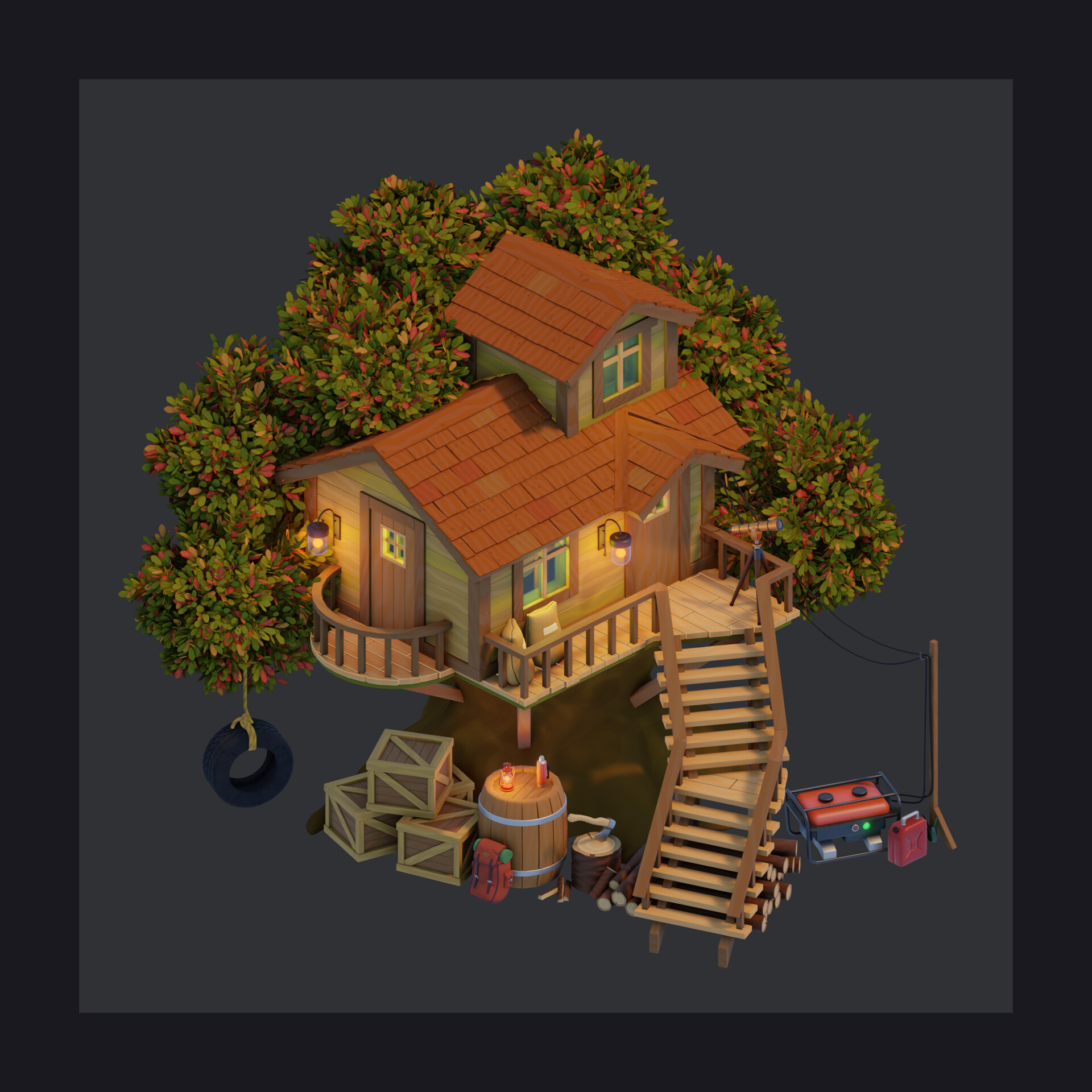 ArtStation - Stylized Tree House