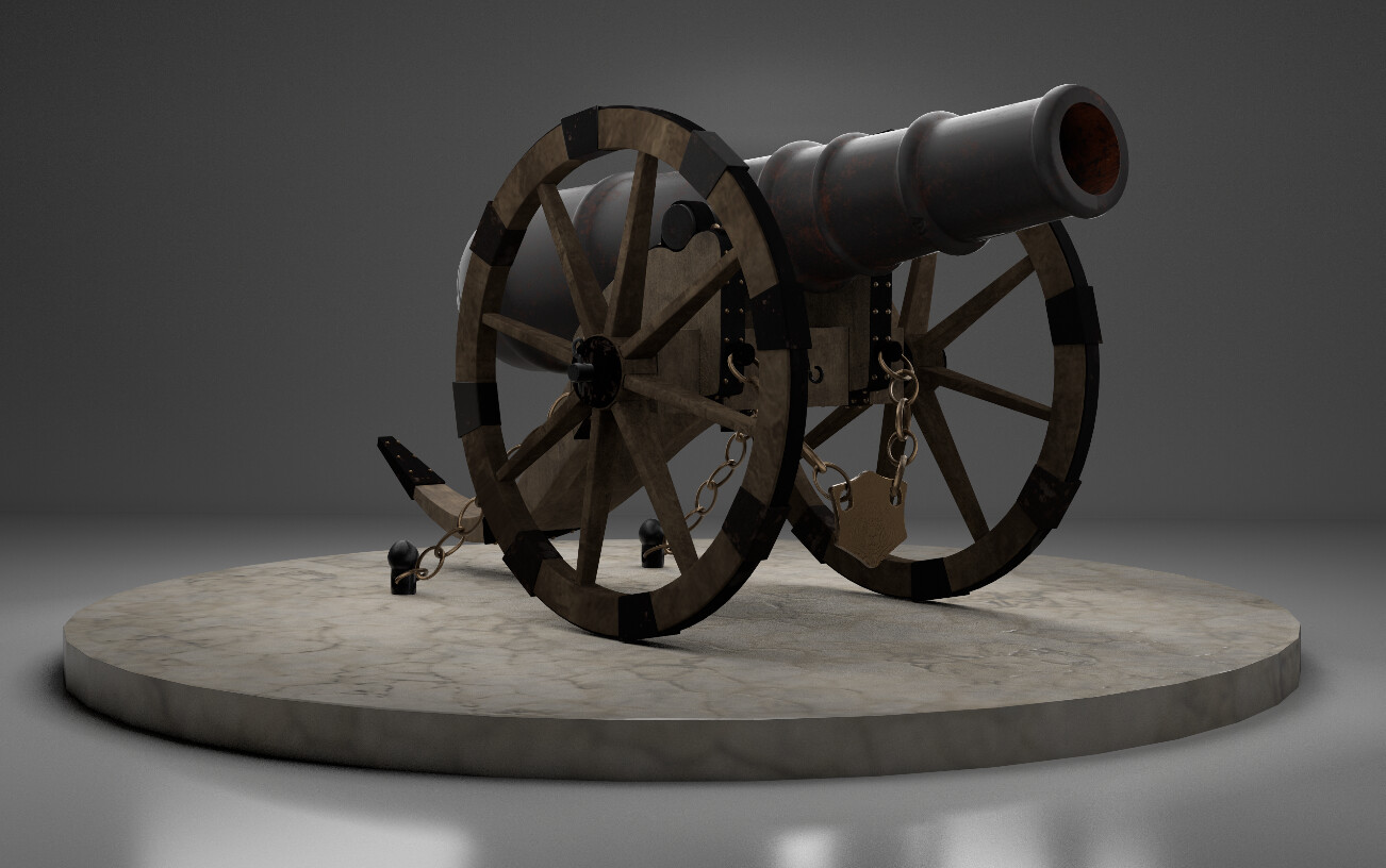 ArtStation - 3D War Cannon Model