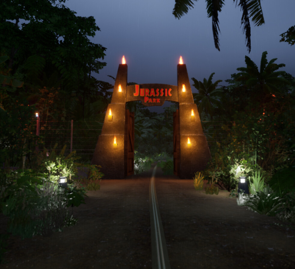 ArtStation - Jurassic Park Gate Entrance