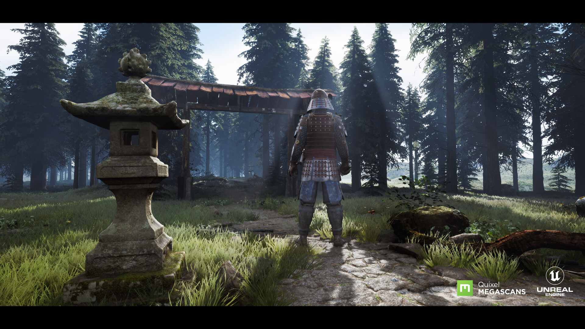 ArtStation - Forest Samurai Path WIP