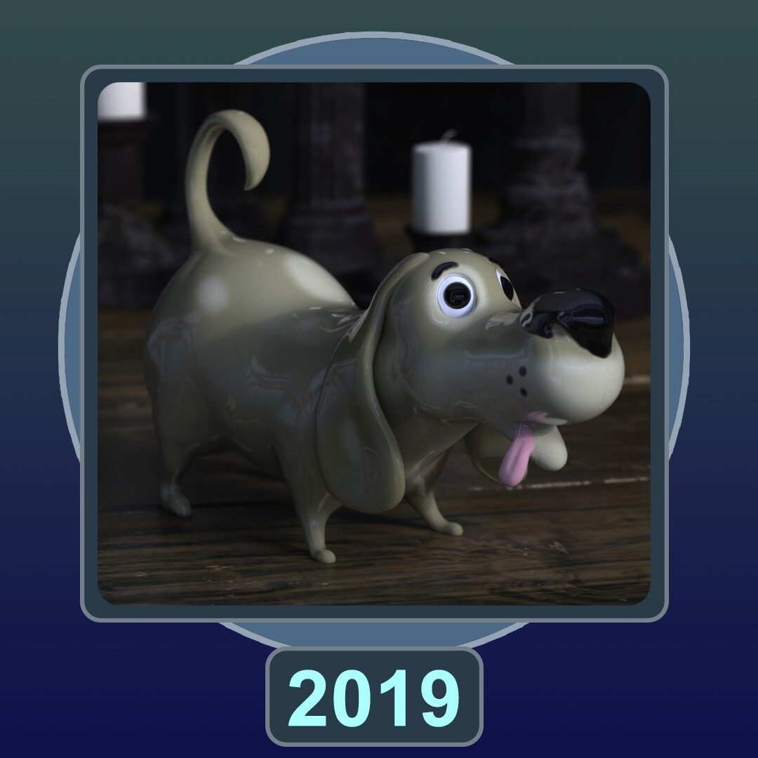 ArtStation - Cartoon dog for 3d printing