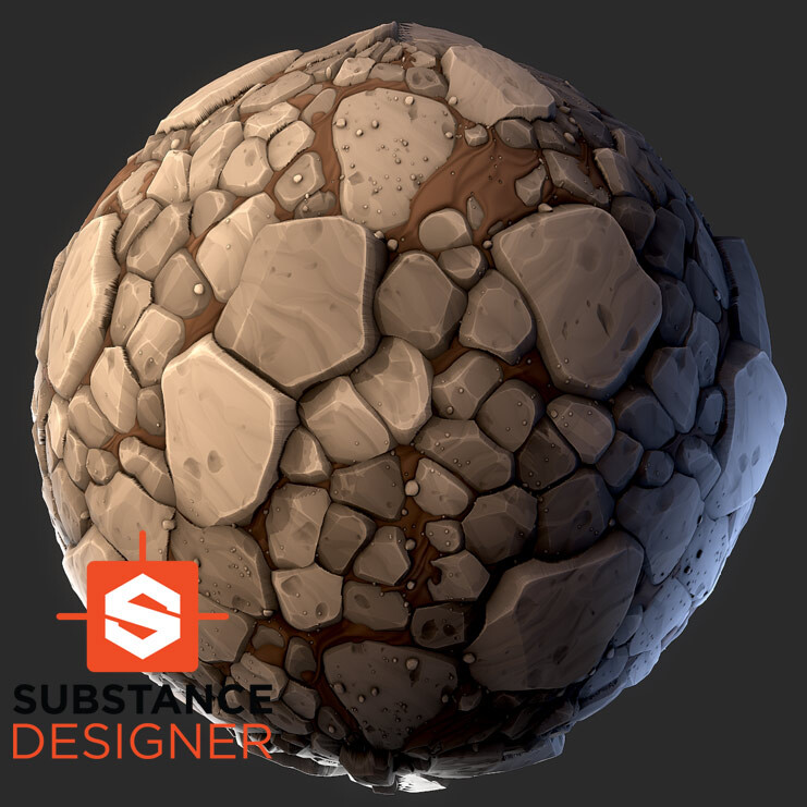 ArtStation - Stylized Stone Ground - Substance Designer