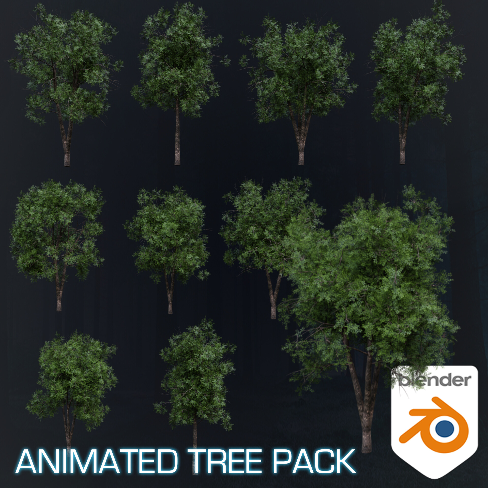 ArtStation - Blender 3 Massive Realistic Animated Tree Pack
