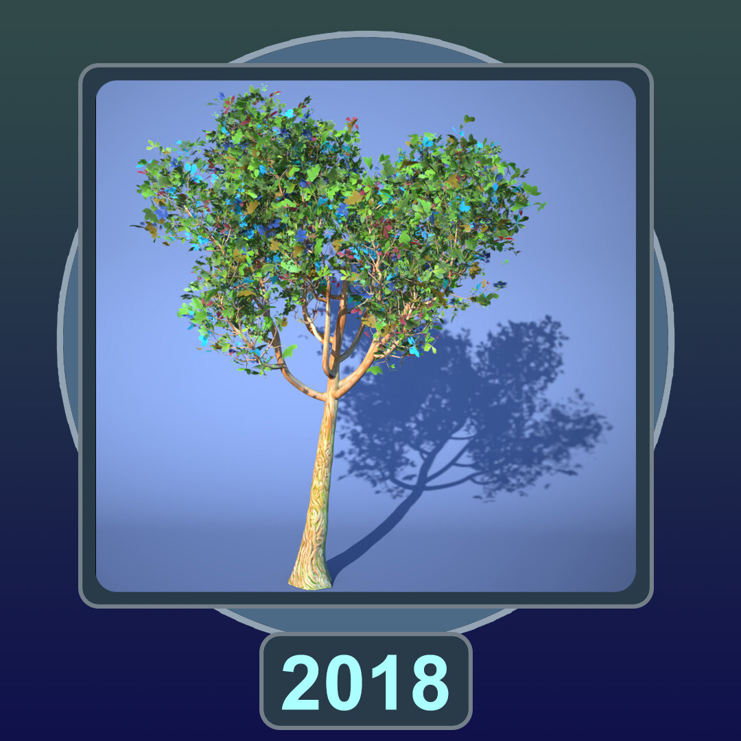 ArtStation - Fantasy Cartoon Tree 3D model for CGTrader
