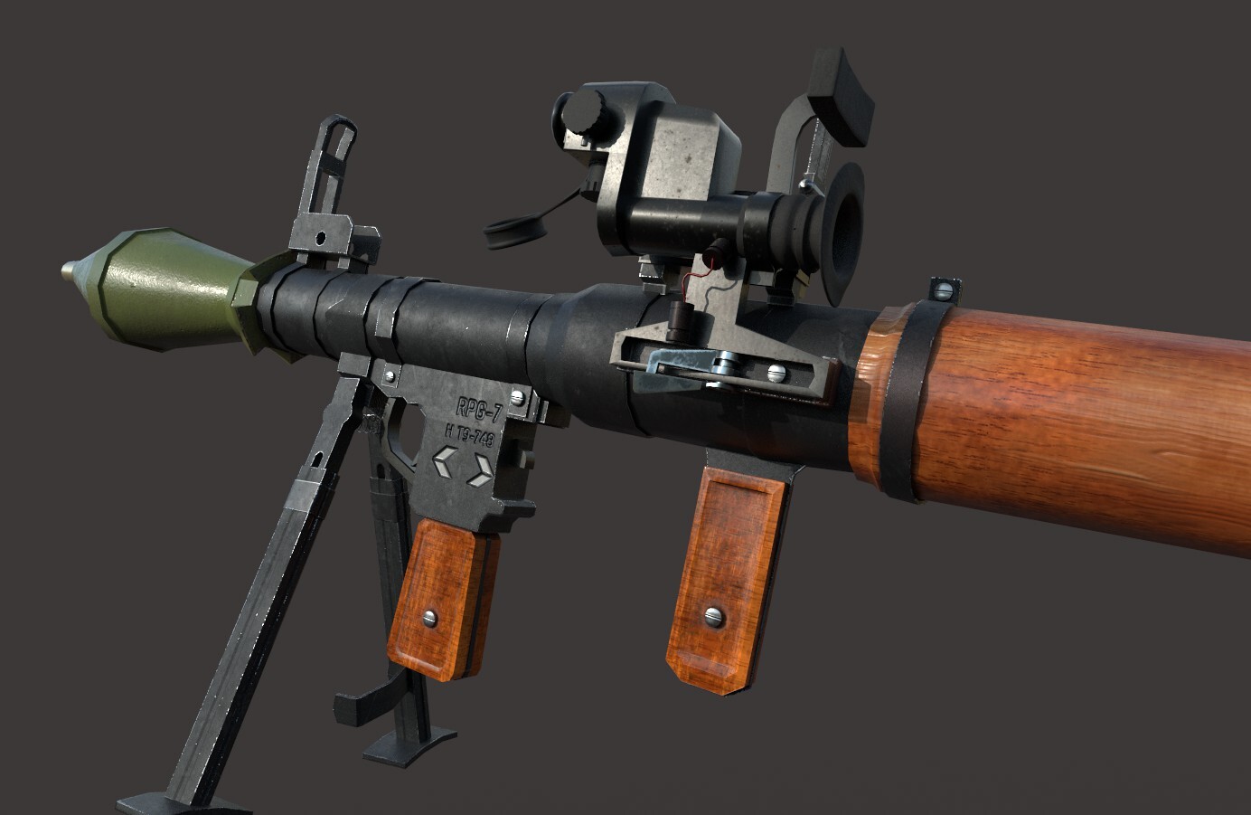 ArtStation - Creating a RPG-7 grenade launcher, completed the model ...