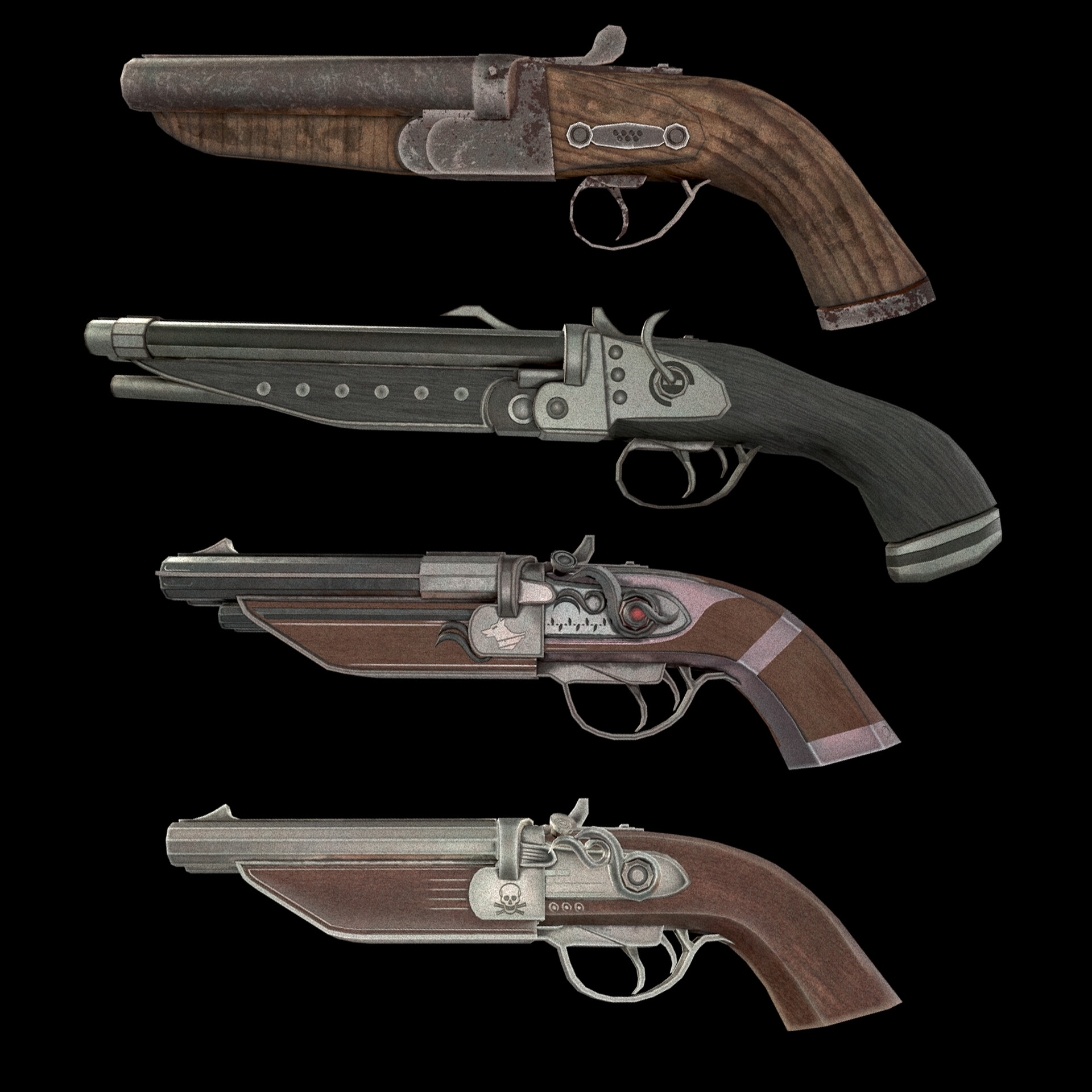 ArtStation - Weapons_Gun_MobileGameReady