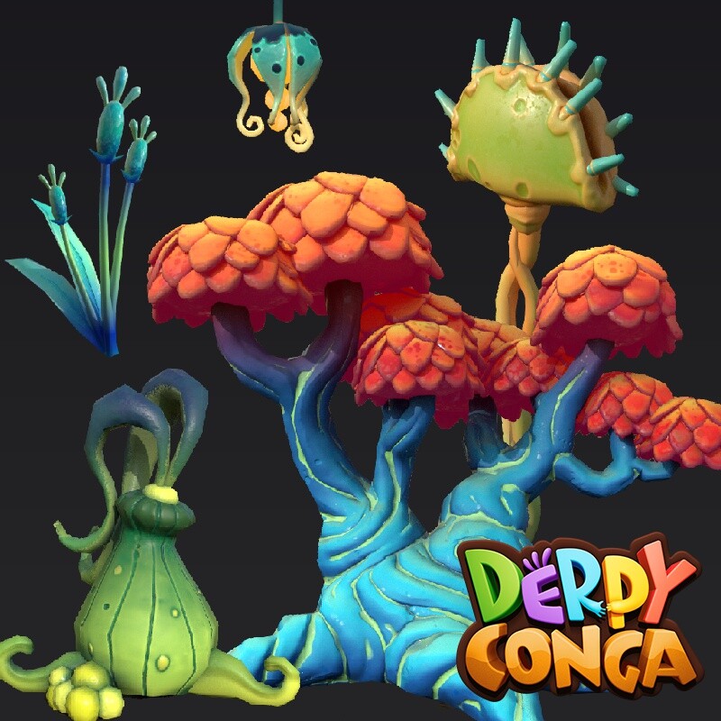ArtStation - Derpy Conga Assets - Environment