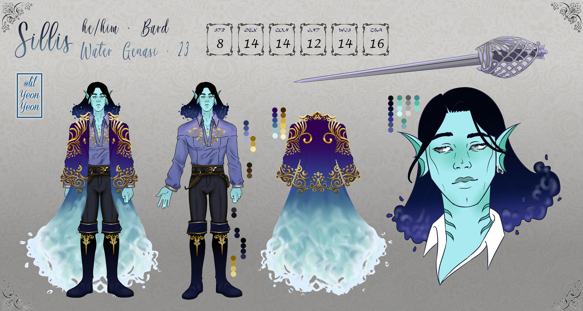 ArtStation - Sillis Character Sheet