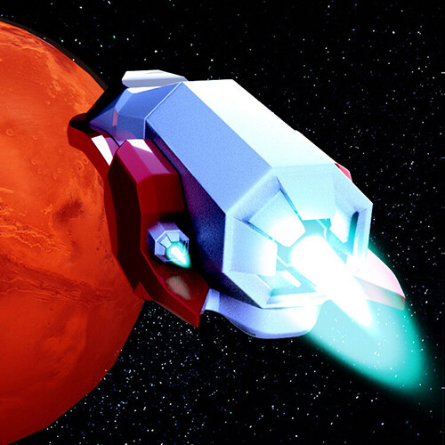 ArtStation - SP-165 is on Way to Mars - Spaceship