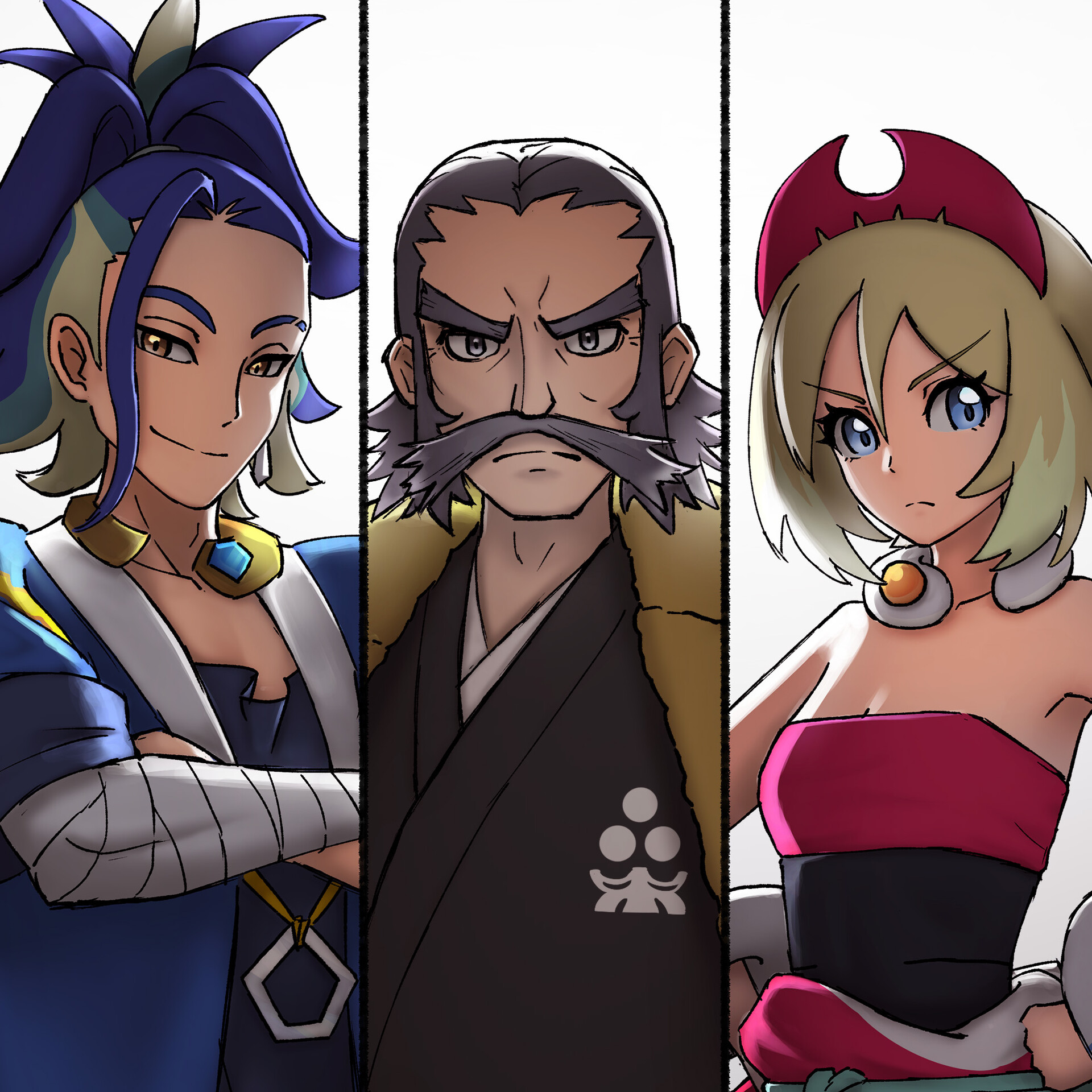 ArtStation - Fanart : Leaders of Pokémon Legends Arceus