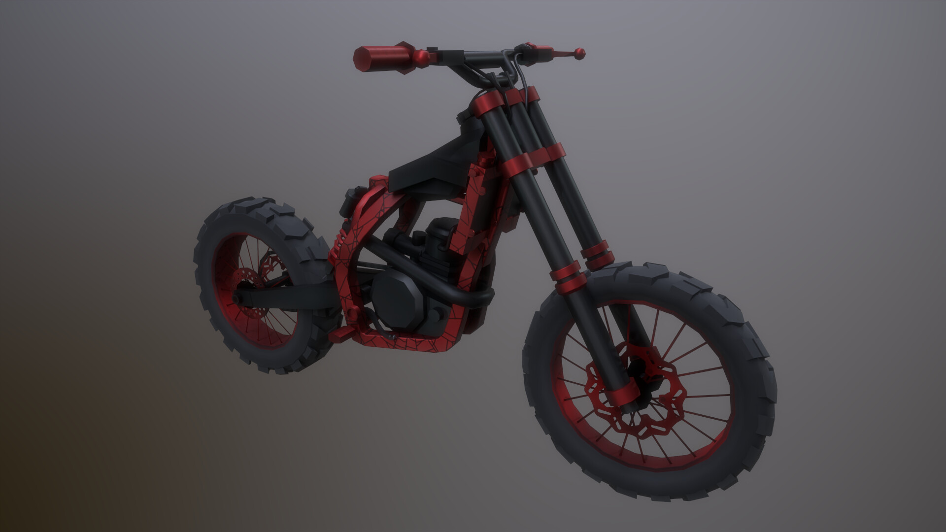ArtStation - Low Poly Motocross Bike / Stripped Bike