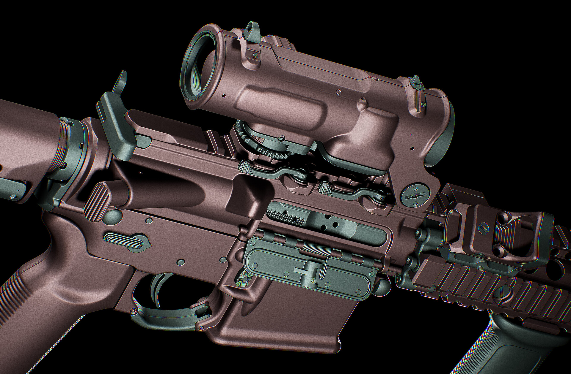ArtStation - M4 Custom Build - Highpoly