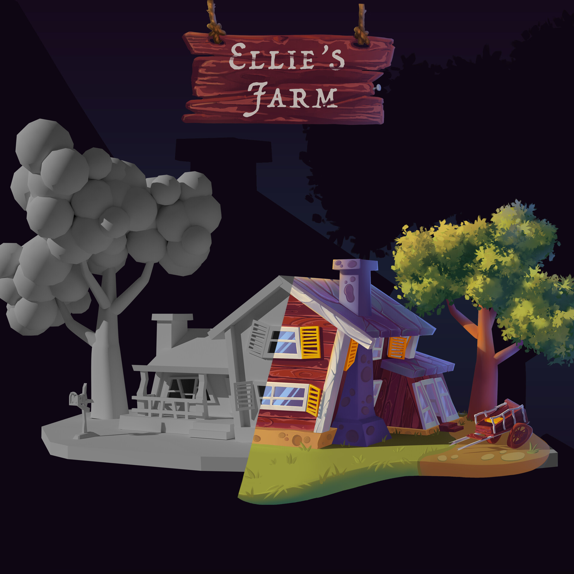 ArtStation - Ellie's farmhouse