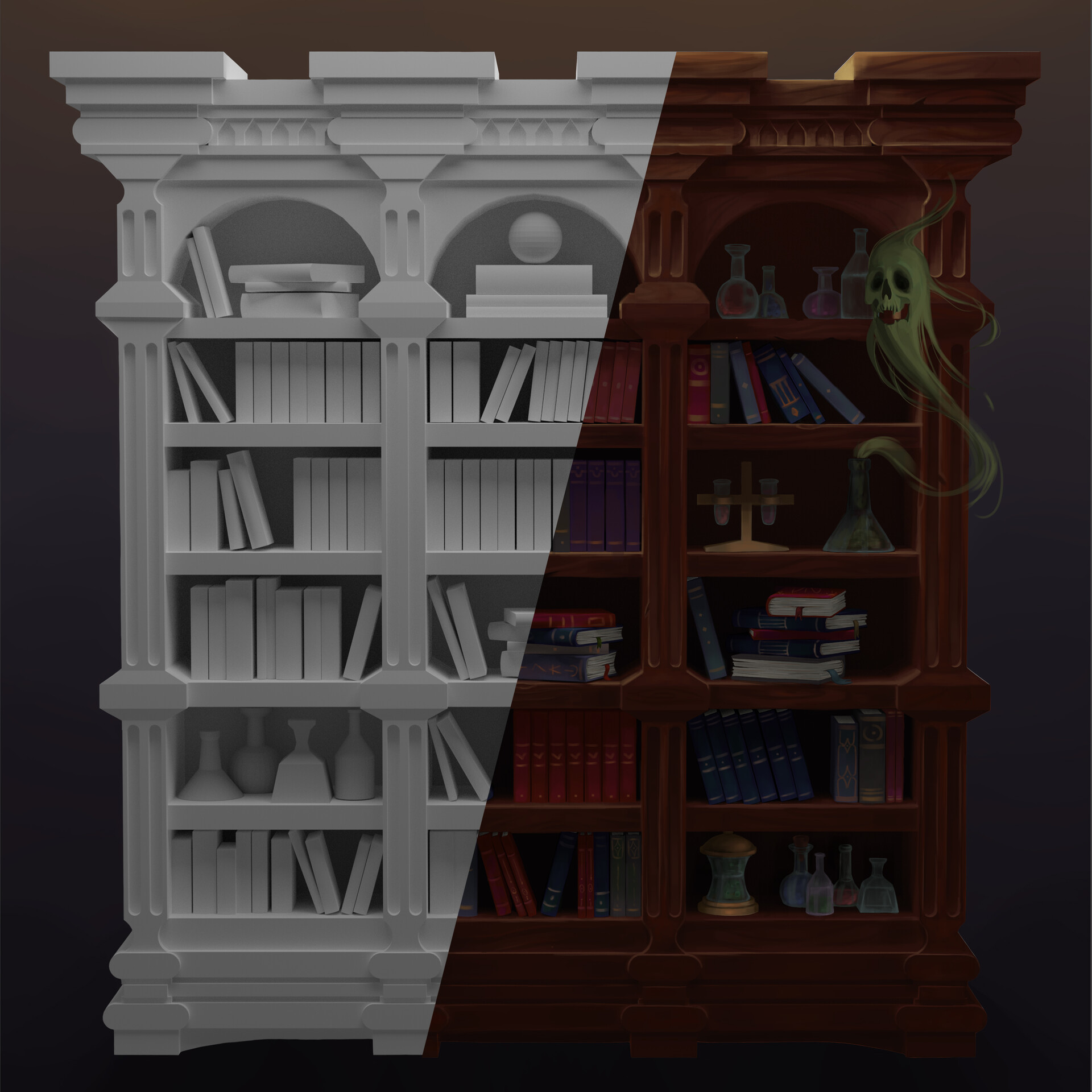 ArtStation - Bookcase