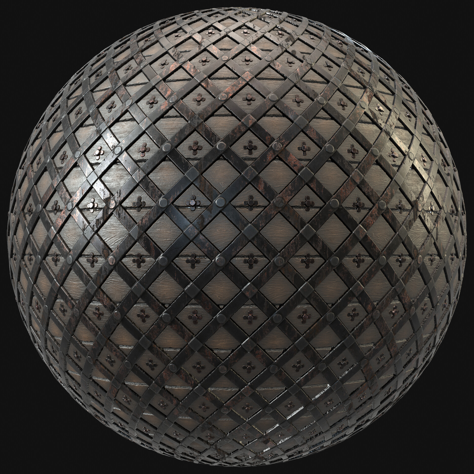 ArtStation - Rusty material with wood