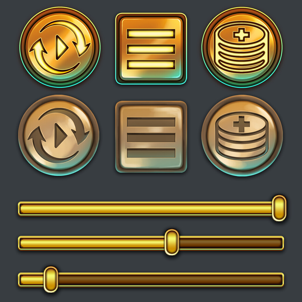 ArtStation - MOBILE GAME UI - SUBMARINE THEME