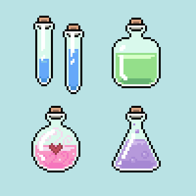 ArtStation - Potions Pixel Art