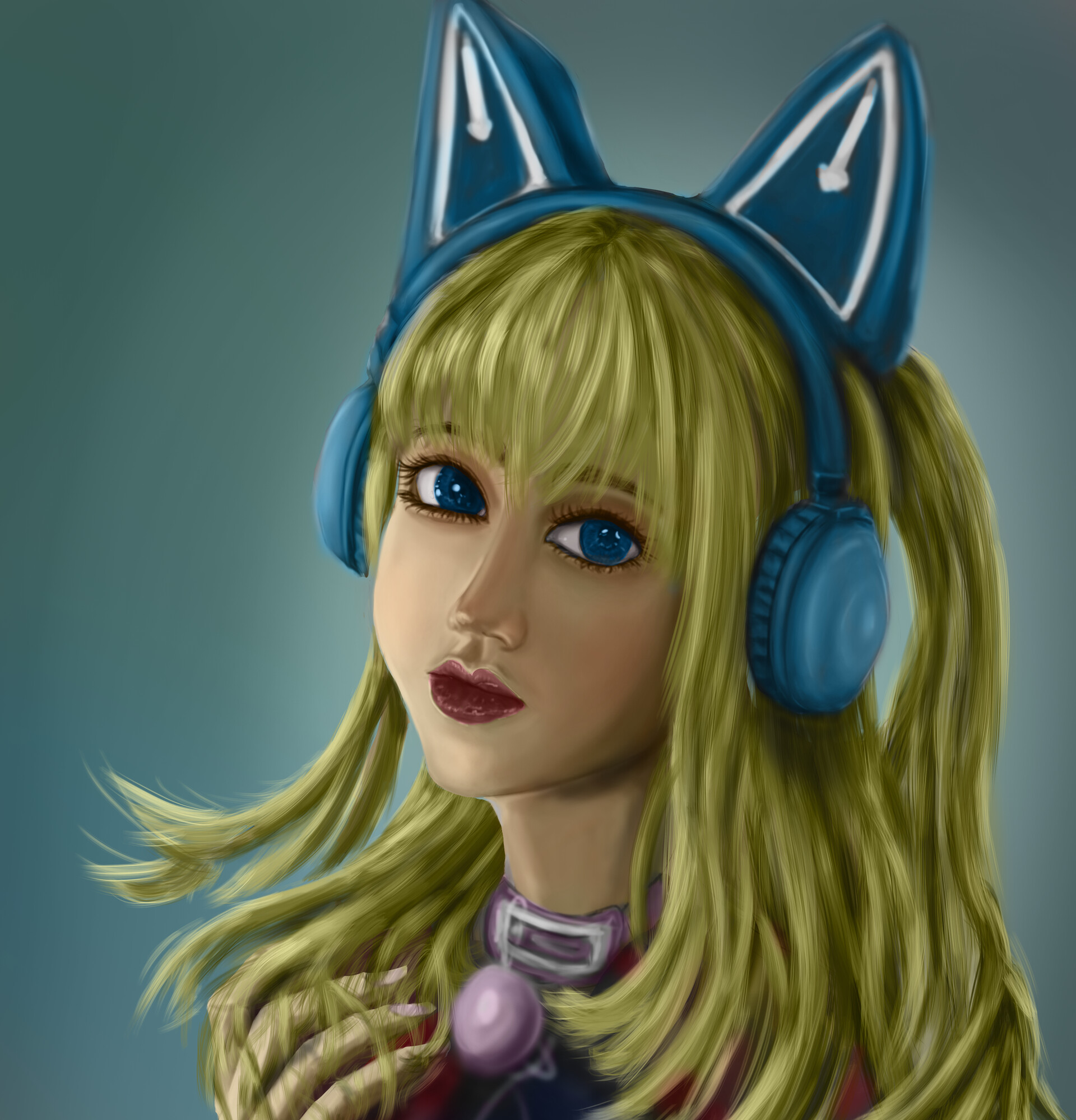 ArtStation - Kitty Headphones (Blue)