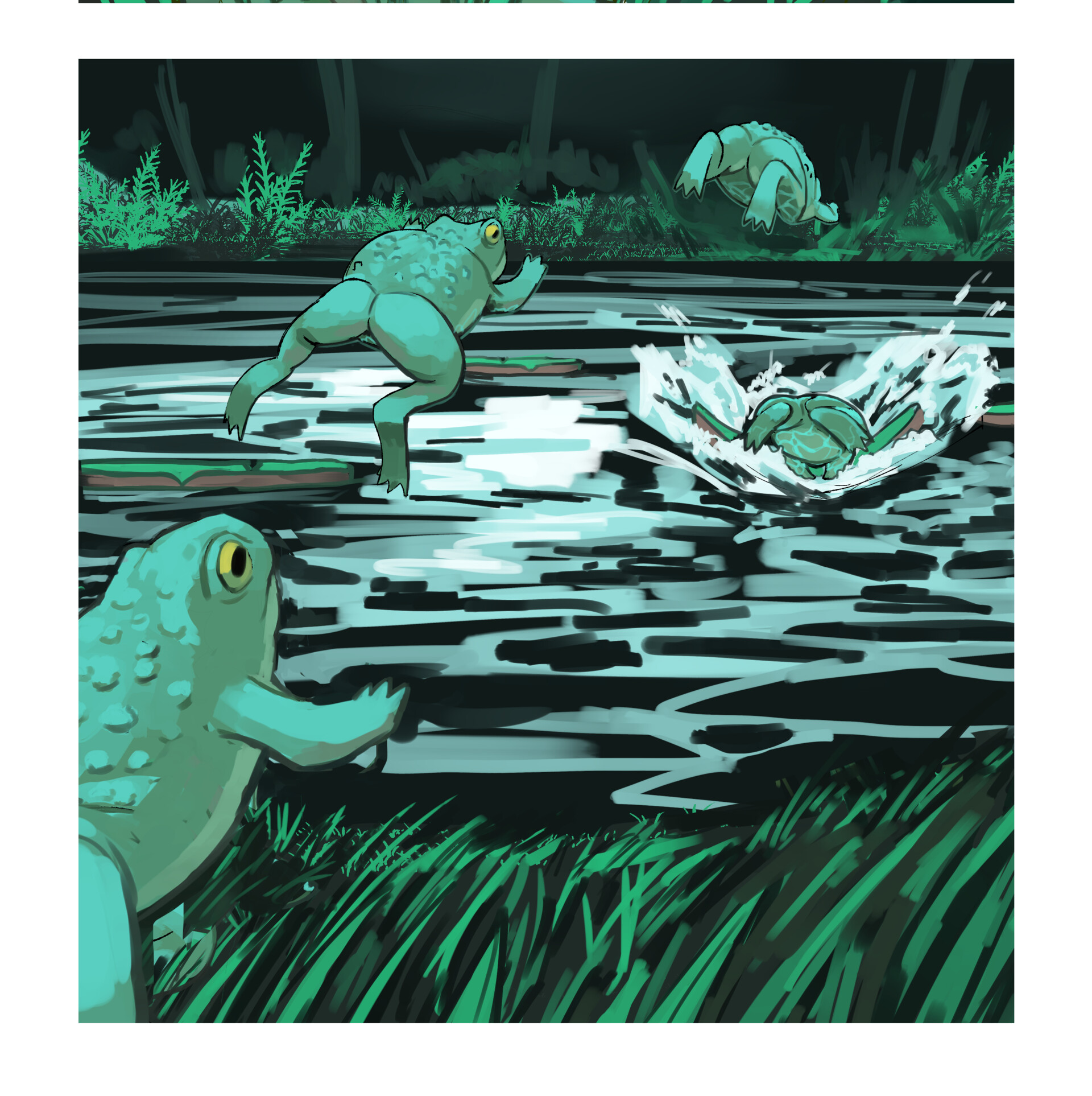 ArtStation - Frog Contemplating It's Small Existence