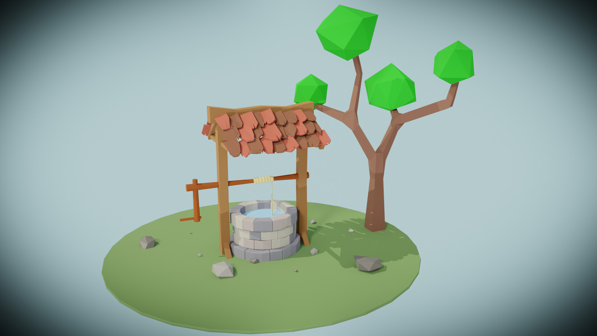 ArtStation - Stone Well.