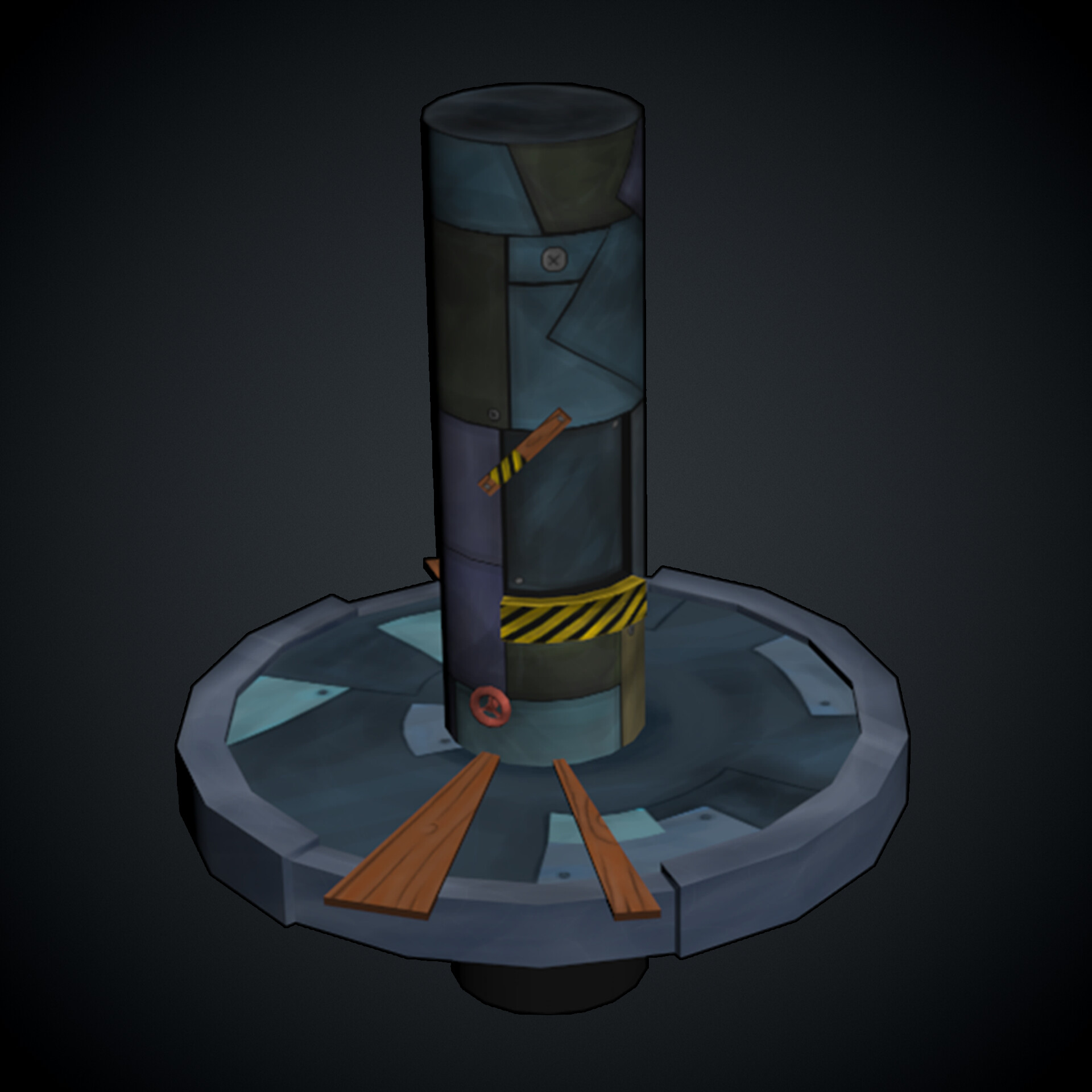 ArtStation - Scrap-Platform 3D - HandPainted - LowPoly