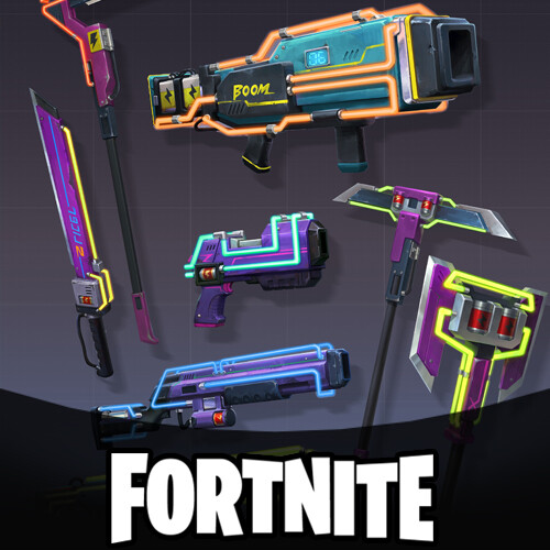 ArtStation - Fortnite ---Neon Glow Theme Weapon concept art