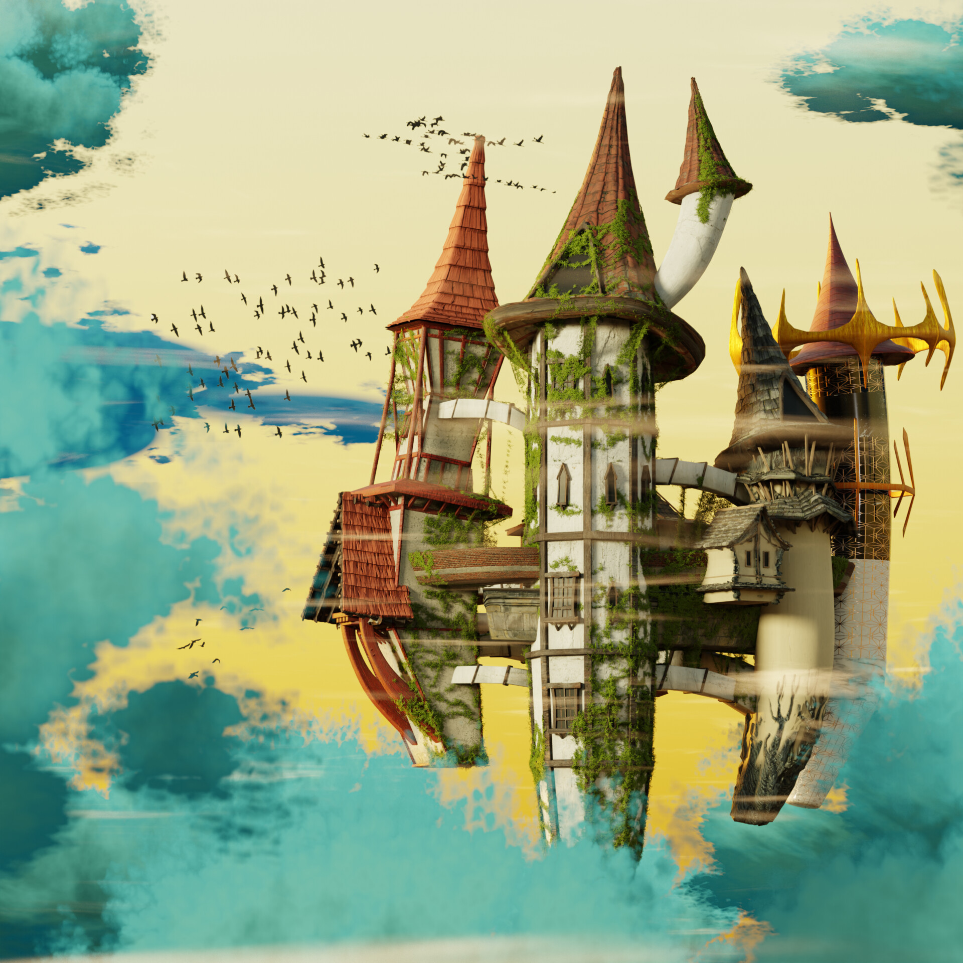 ArtStation - Night and Day at the Wizard Towers