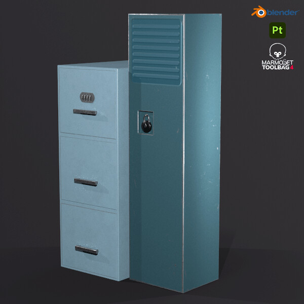 ArtStation - Lockers 3D Game Asset