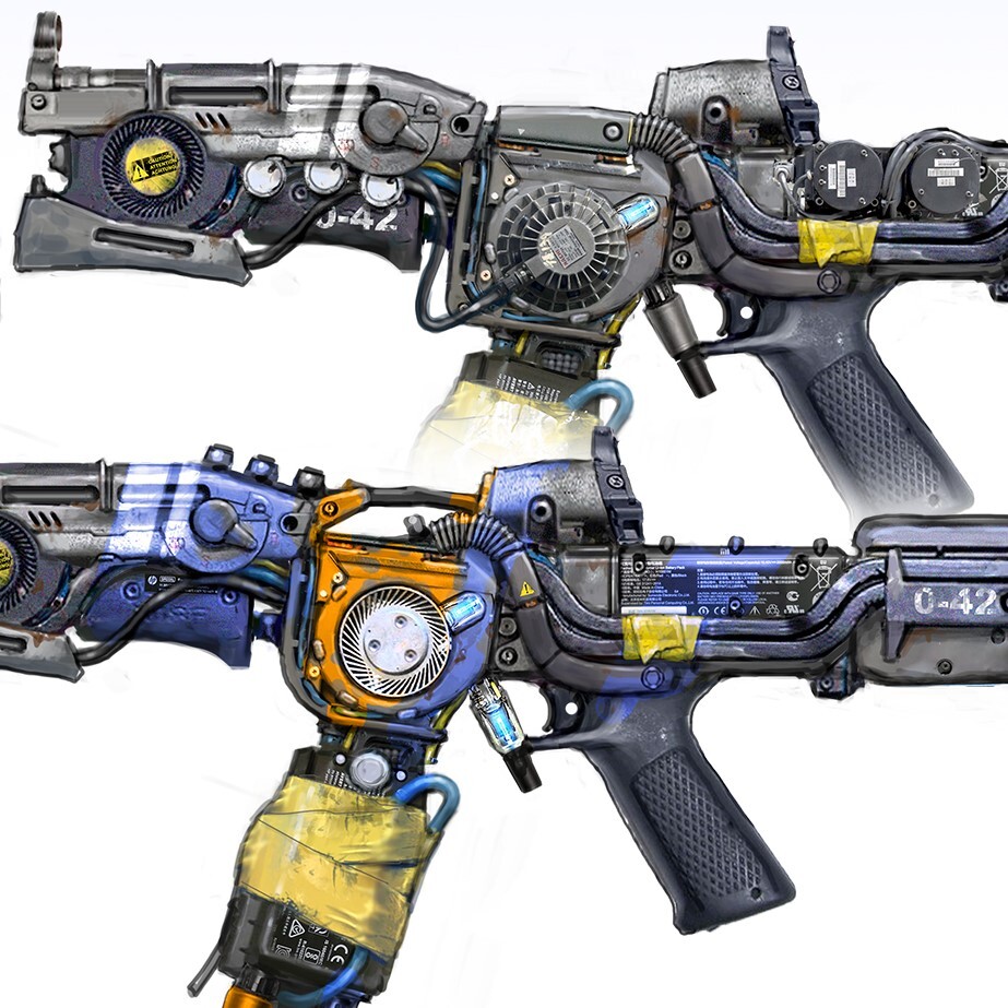 ArtStation - Handmade assault rifle