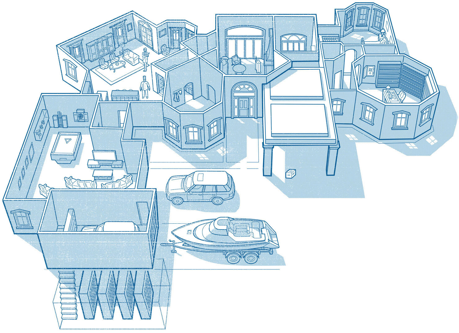 ArtStation - Mansion cutaway