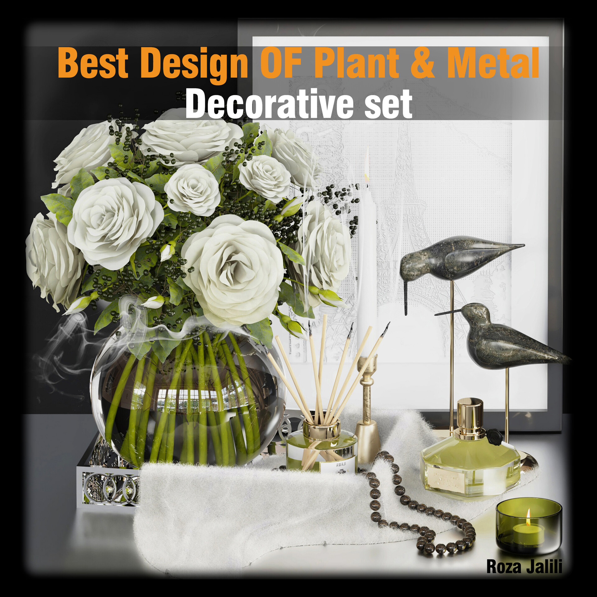 ArtStation - Rose Decorative set 04