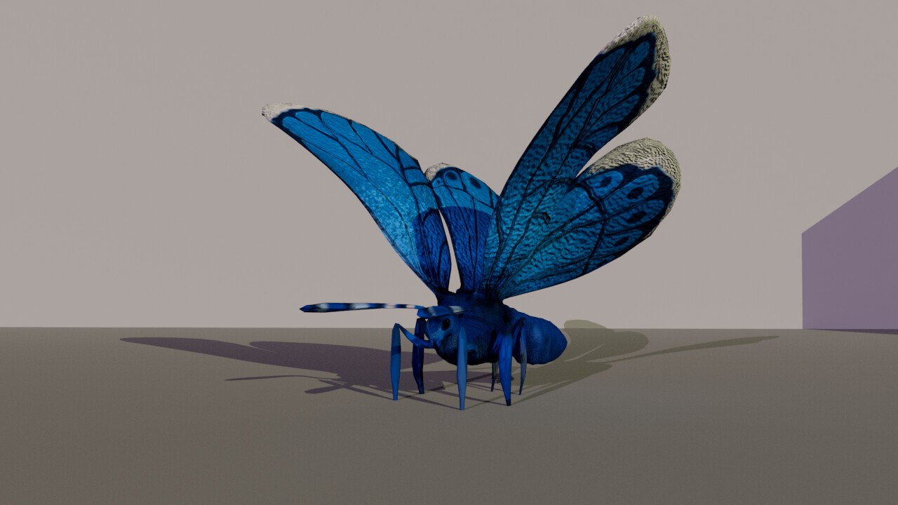 ArtStation - Chalkhill Moth- Realistic Model